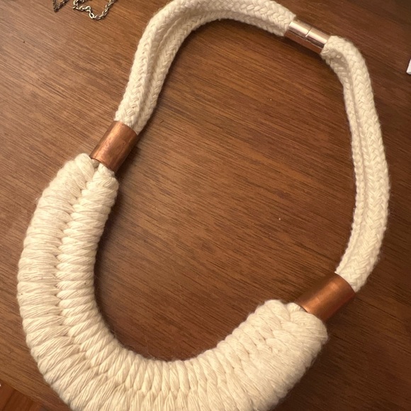 Fibrous | Jewelry | Fibrous Co Woven Cotton Fiber Necklace With Copper ...
